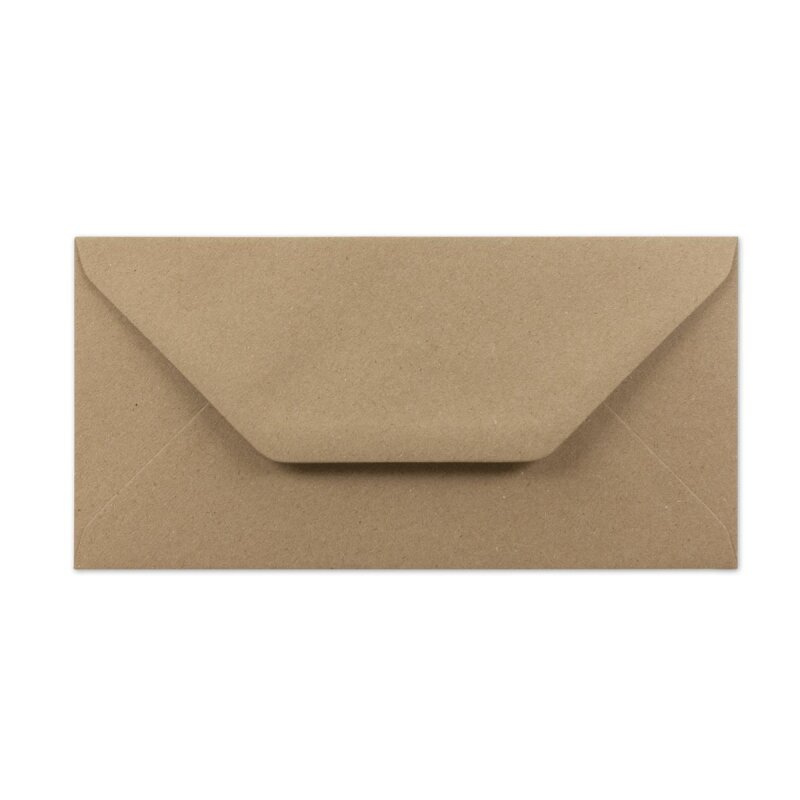DIN lang Briefumschläge aus braunem Recyclingpapier kaufen