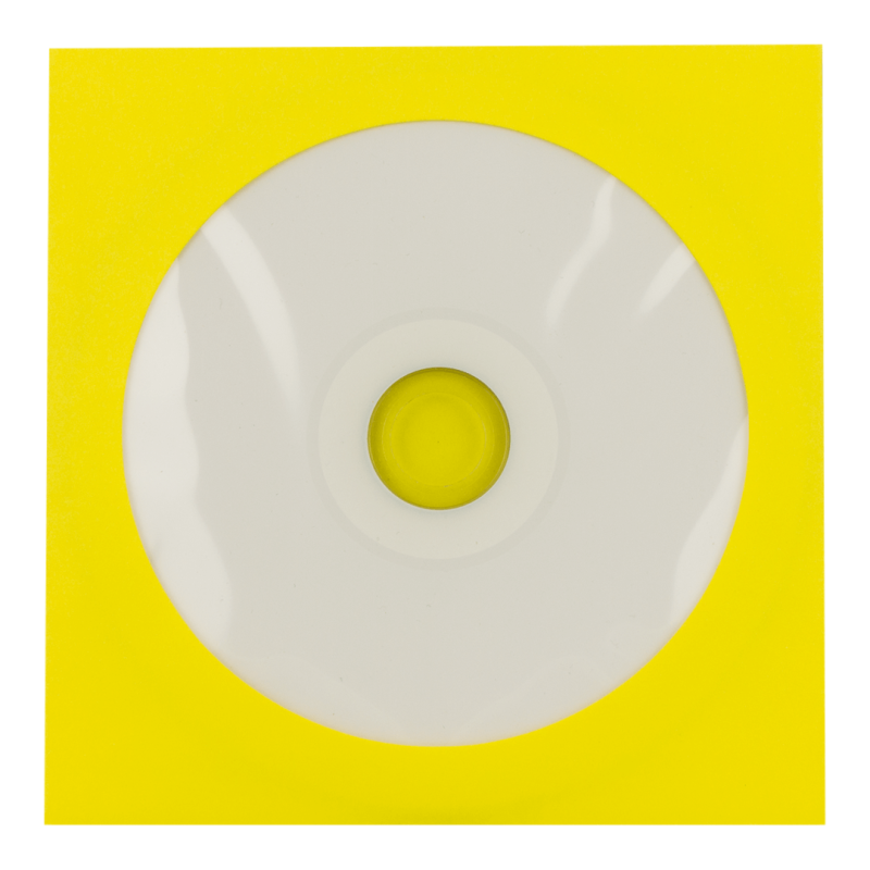 50 Yellow CD envelopes with window, self-adhesive order now