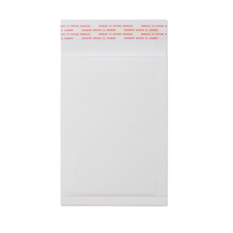 Umschlag gepolstert, 165 x 100 mm, Weiß, haftklebend