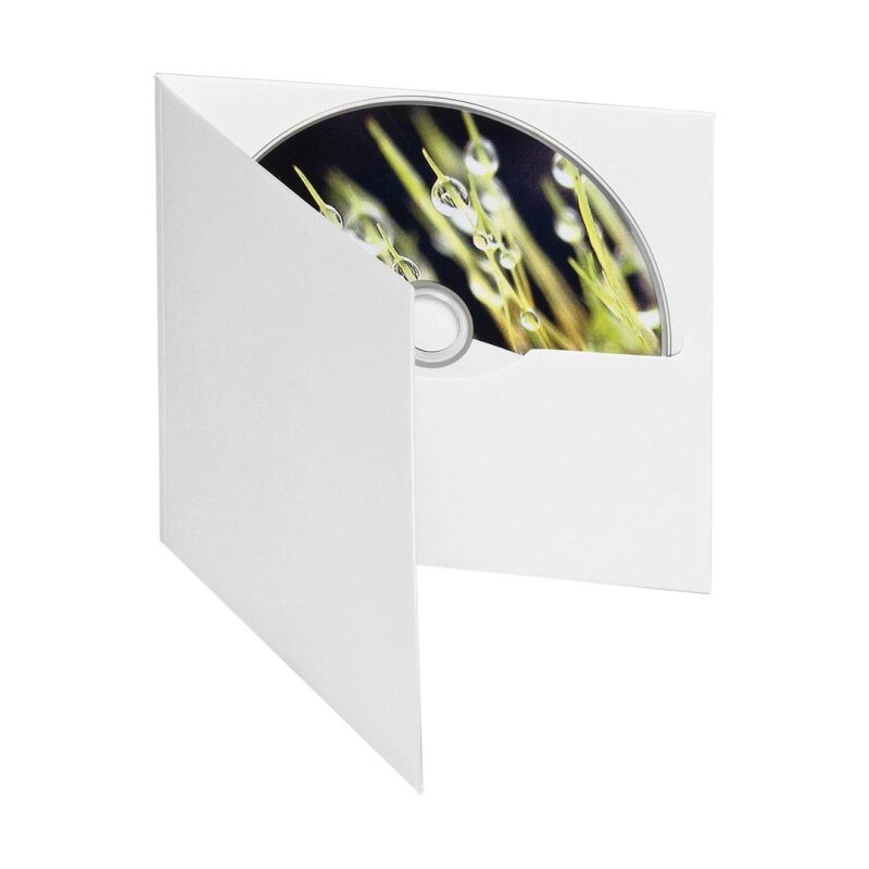 10 x CD sleeve, 2 Slots, white, matt, chromo cardboard buy, 10,16