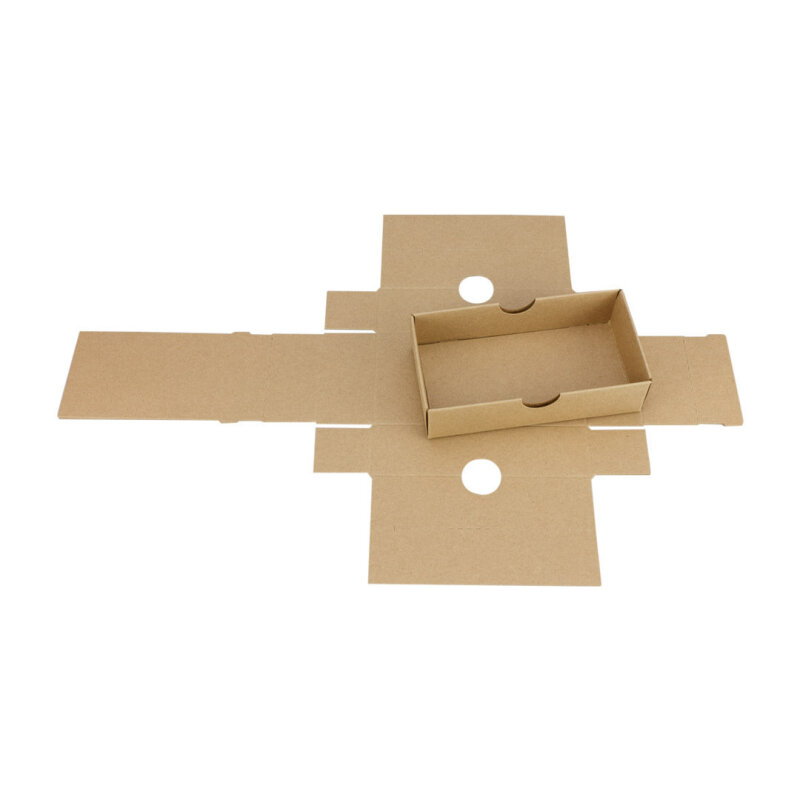 Folding boxes, kraft cardboard 54 x 105 mm, with lid, 10,25