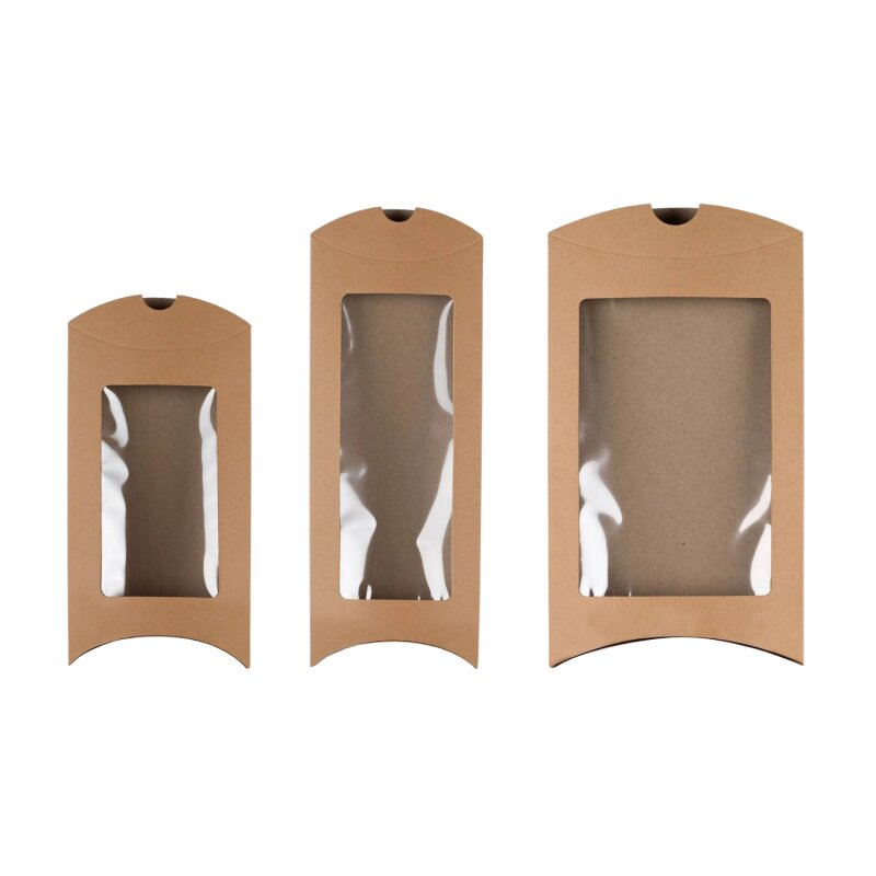 Pillow Box C6 window, various size, cardboard - Order now!