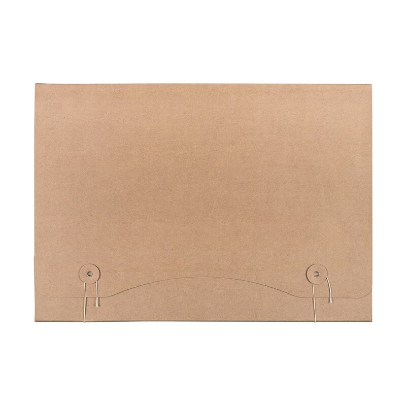 Folder, A3, string and button, kraft cardboard 410 g/m² unprinted, 5,33